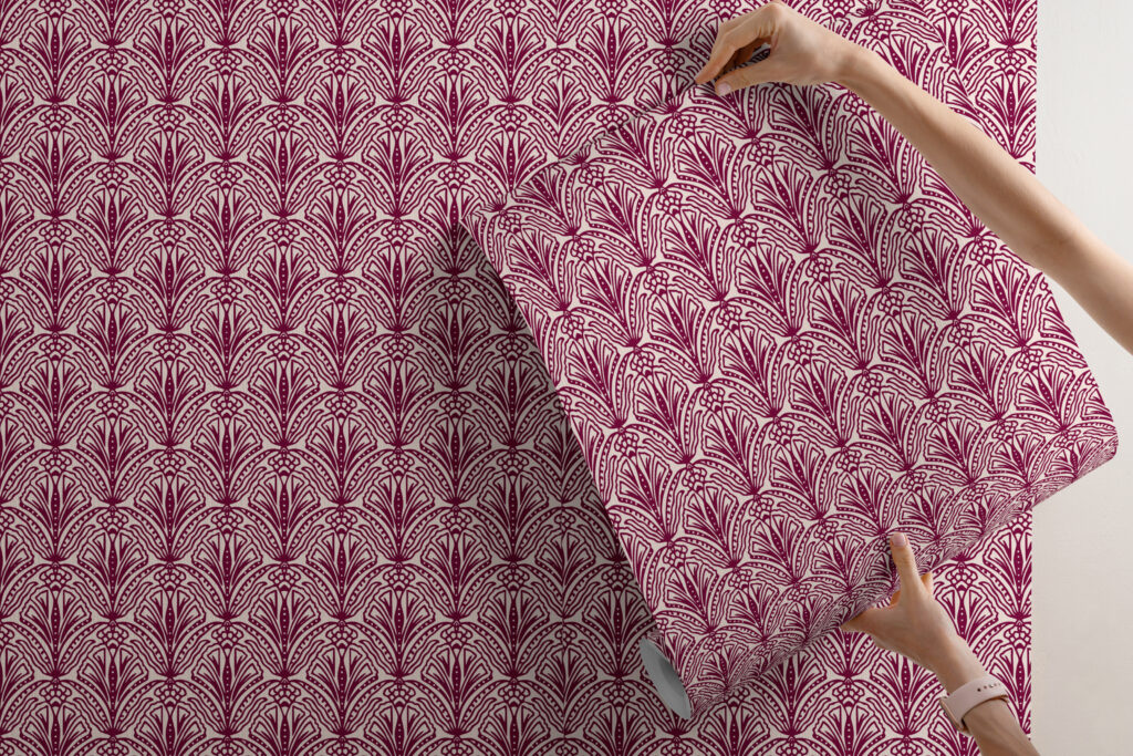 Wallpaper- Shiraz Bloom- Velvet Plum - Moji Designs Studio